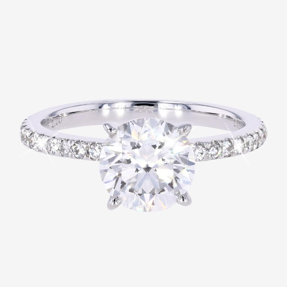 18ct White Gold Real Diamond Lab Grown Ring 2.00ct | Warren James