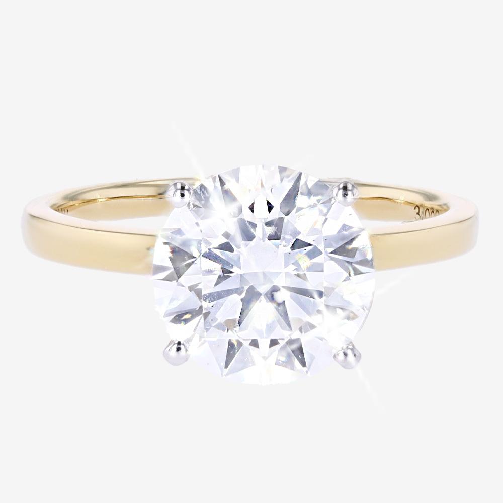 18ct Yellow Gold 3.00ct Real Diamond Lab Grown Ring | Warren James