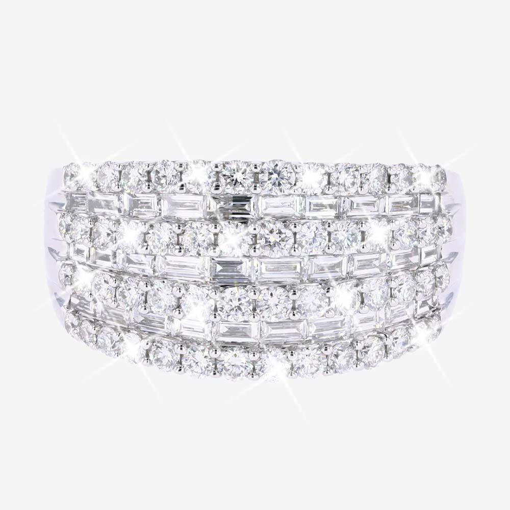 18ct White Gold Diamond Band Ring 1.50ct | Warren James