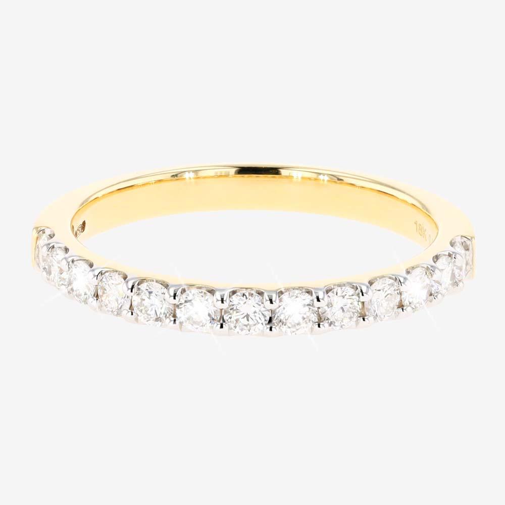 18ct Yellow Gold Diamond Band Eternity Ring .50ct Brilliant Cut ...
