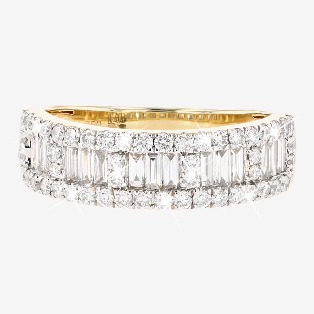 18ct Yellow Gold Diamond Band Ring .90ct | Warren James