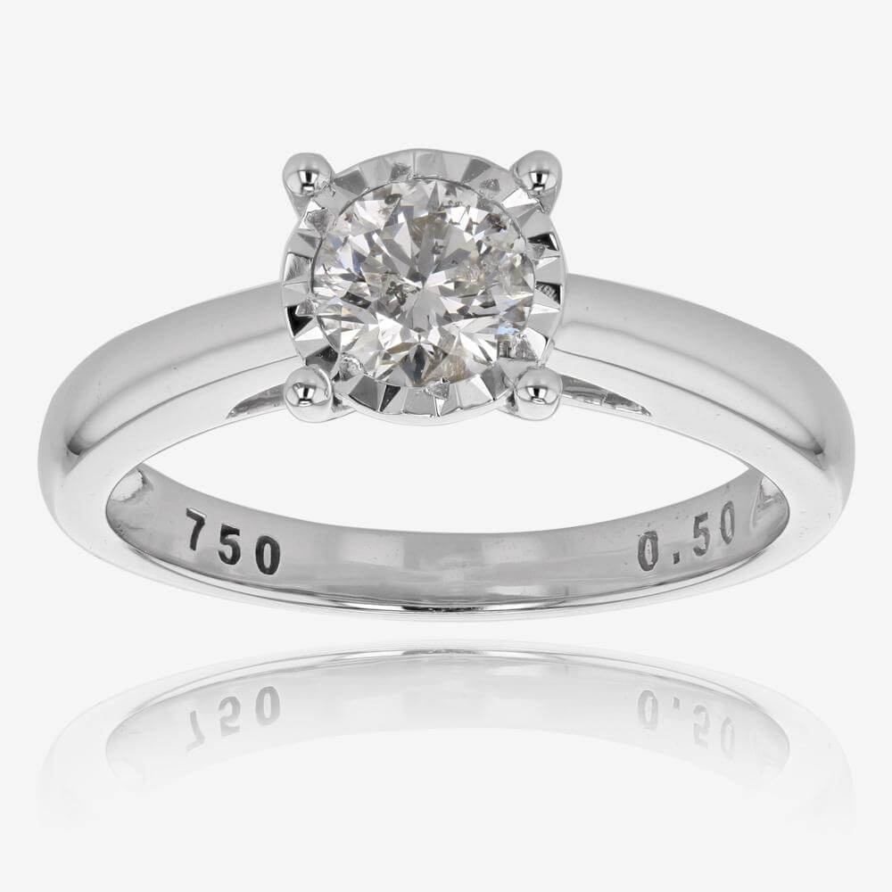 Pure Brilliance Certificated Diamond Solitaire Ring .50ct