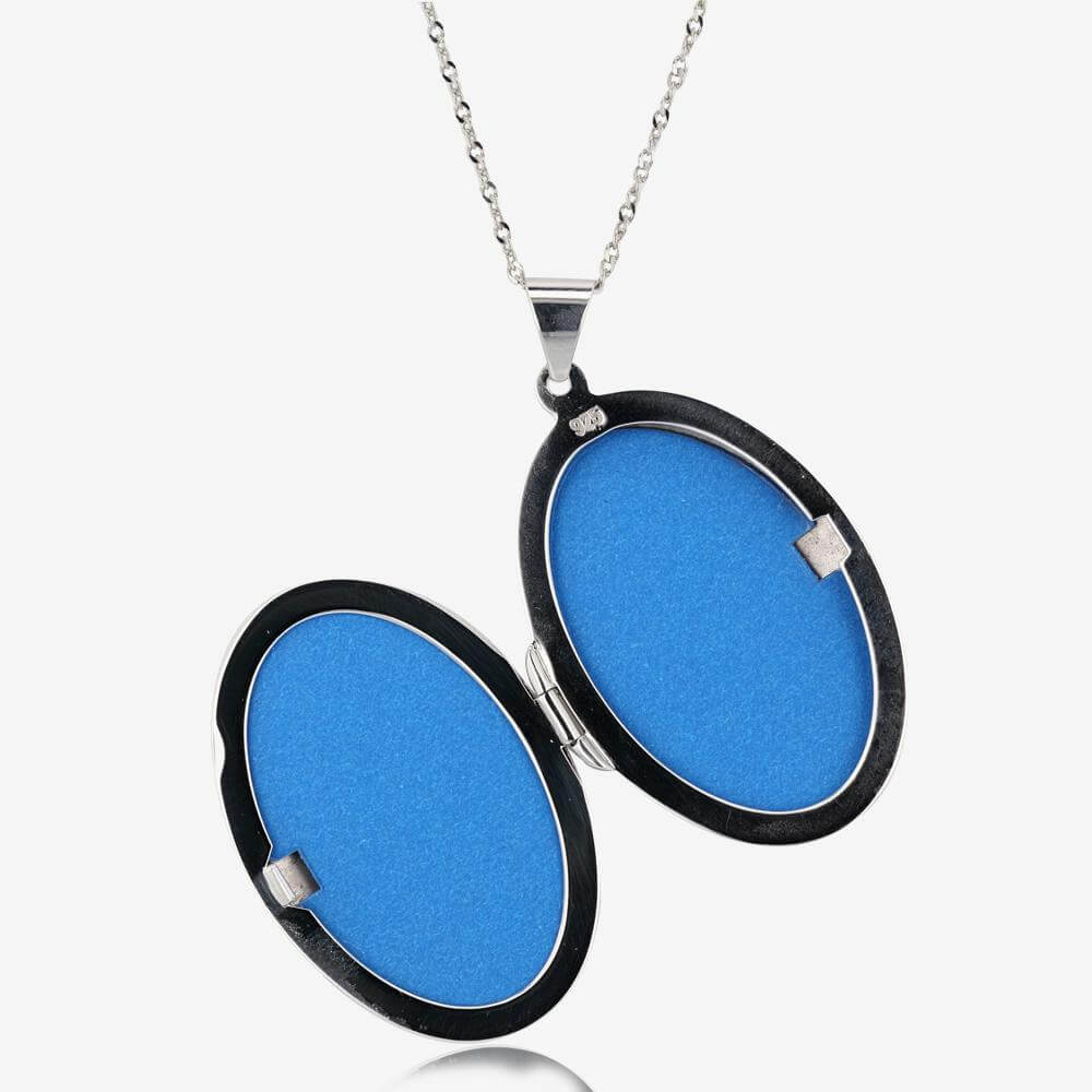 Sterling Silver Large Oval Locket