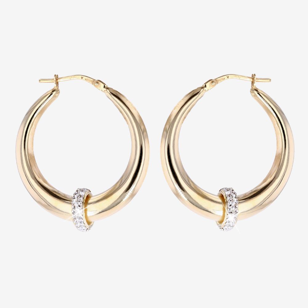 18ct Gold Vermeil On Silver Hoop and Crystal Cuff | Warren James